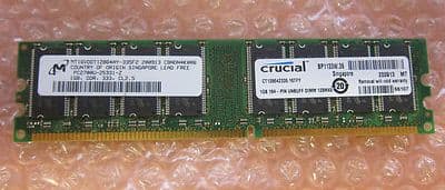 Micron 1GB 1GB x 1 RAM Memory Module - PC2700U-25331 - MT16VDDT12864AY