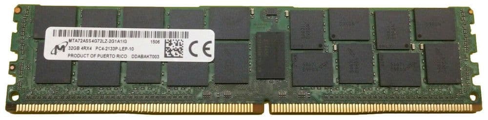 Micron 32GB 4Rx4 PC4-17000 DDR4-2133 ECC Server Memory MTA72ASS4G72LZ ...