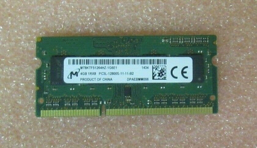 Micron 4GB DDR3 PC3L-12800S 1600MHz 204-P SODIMM Memory Ram MT8KTF51264HZ-1G6E1