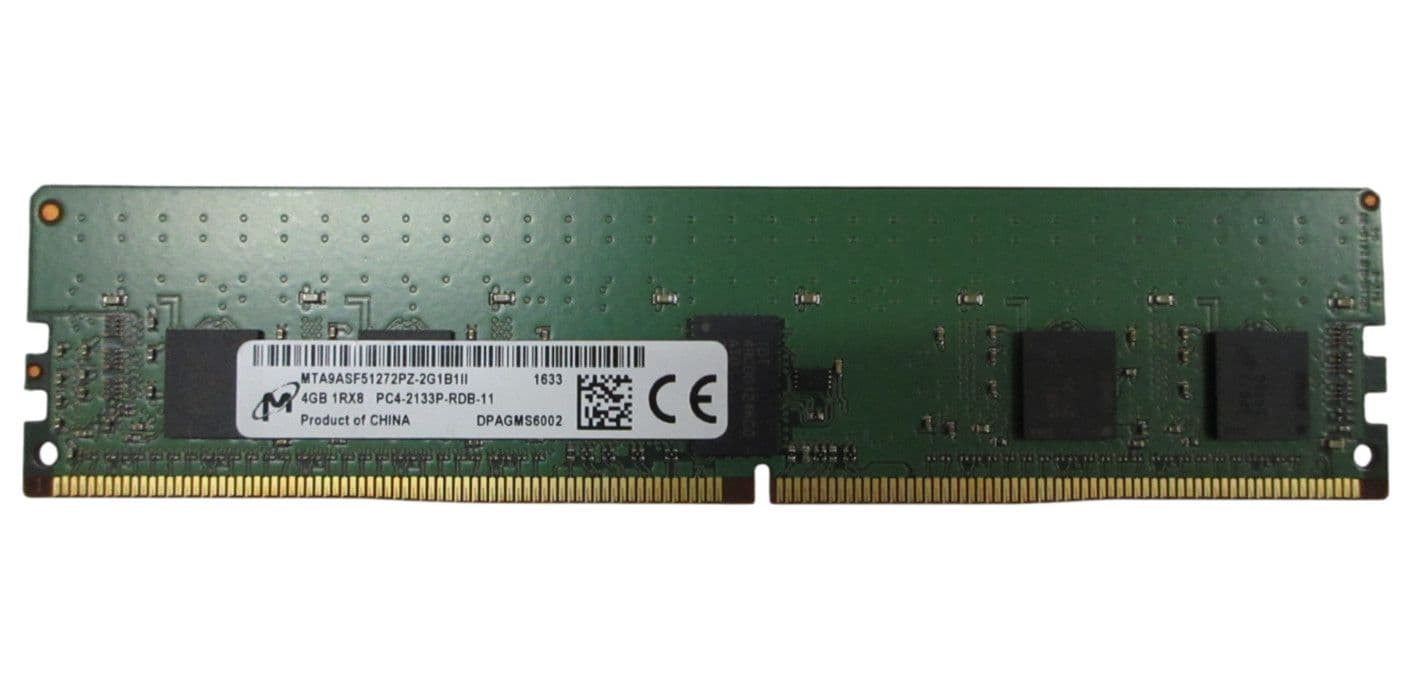 Micron 4GB PC4-17000 1Rx8 DDR4-2133MHz RDIMM ECC Reg CL17 MTA9ASF51272PZ-2G1