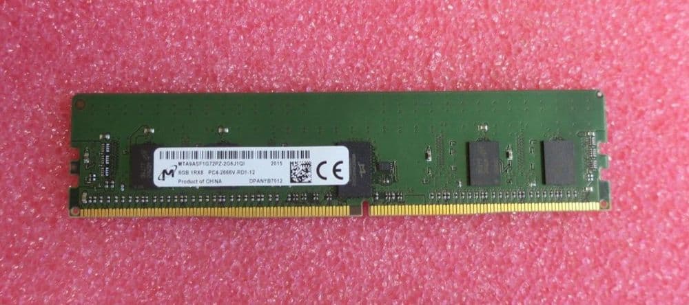 Micron 8GB 1RX8 DDR4-2666V PC4-21300 ECC 288-Pin Memory MTA9ASF1G72PZ ...