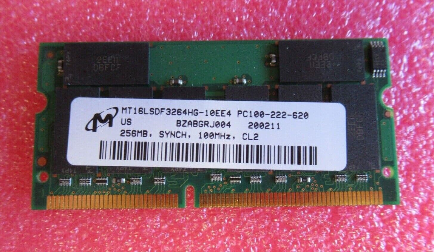 Micron MT16LSDF3264HG-10EE4 256MB PC100 100MHz non-ECCCL2 144-Pin ...