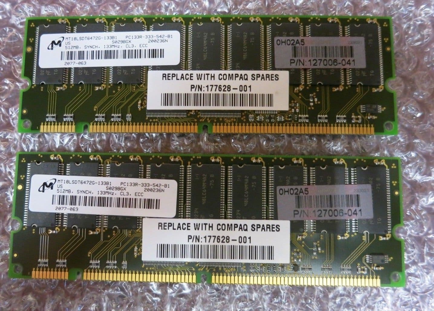 Micron MT18HTF12872AY-667B3 2 x 1GB 2GB DDR2 PC2-5300 CL5 240-Pin RAM ...