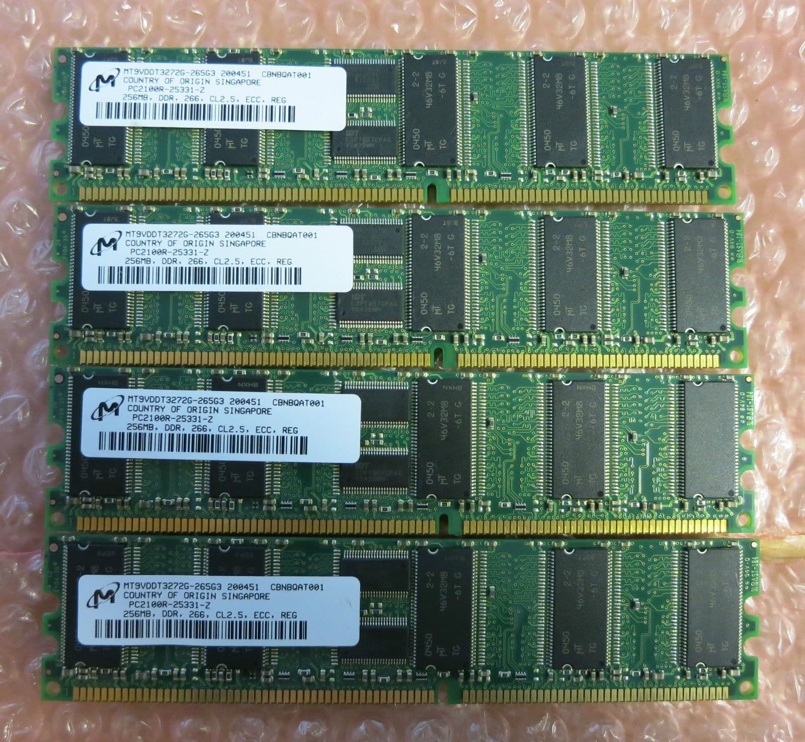 Micron MT9VDDT3272G-265G3 256MB Memory Server Ram Module x4