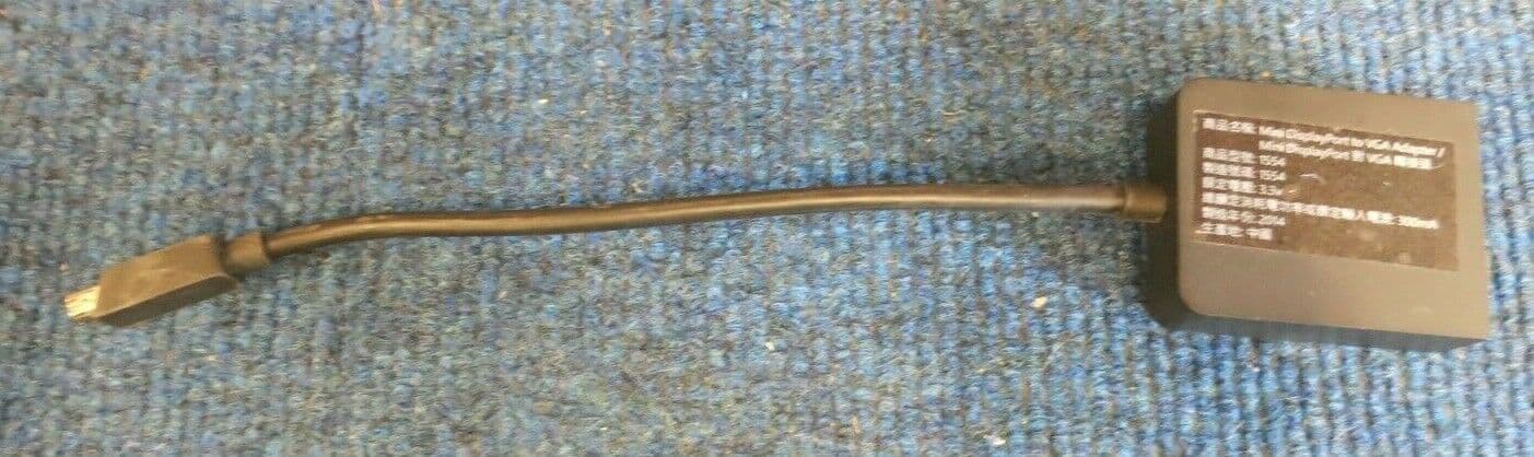 Microsoft 1554 Genuine Surface Mini DisplayPort to VGA Adapter Cable Black