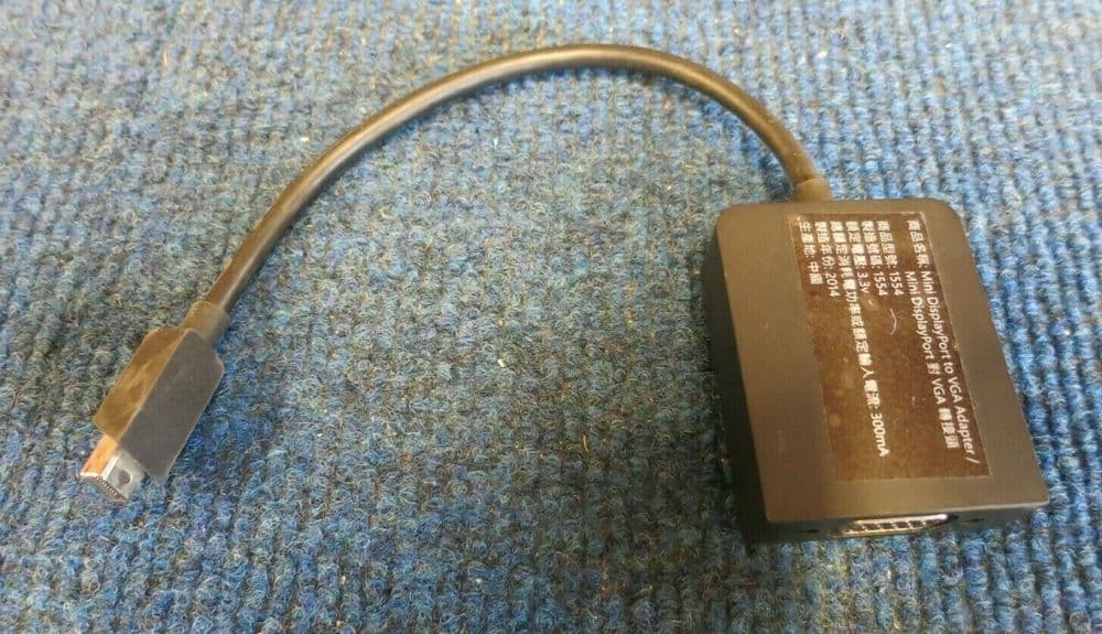 Microsoft 1554 Genuine Surface Mini DisplayPort to VGA Adapter Cable Black
