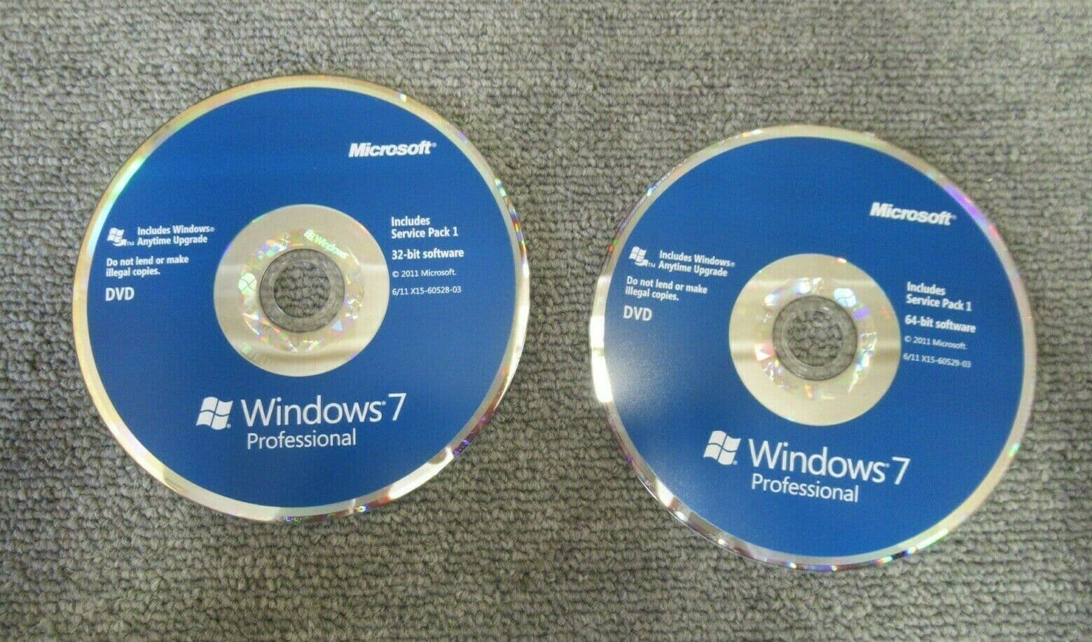Microsoft Window 7 Professional Full Version UK 32/62 Bit DVD Operating ...