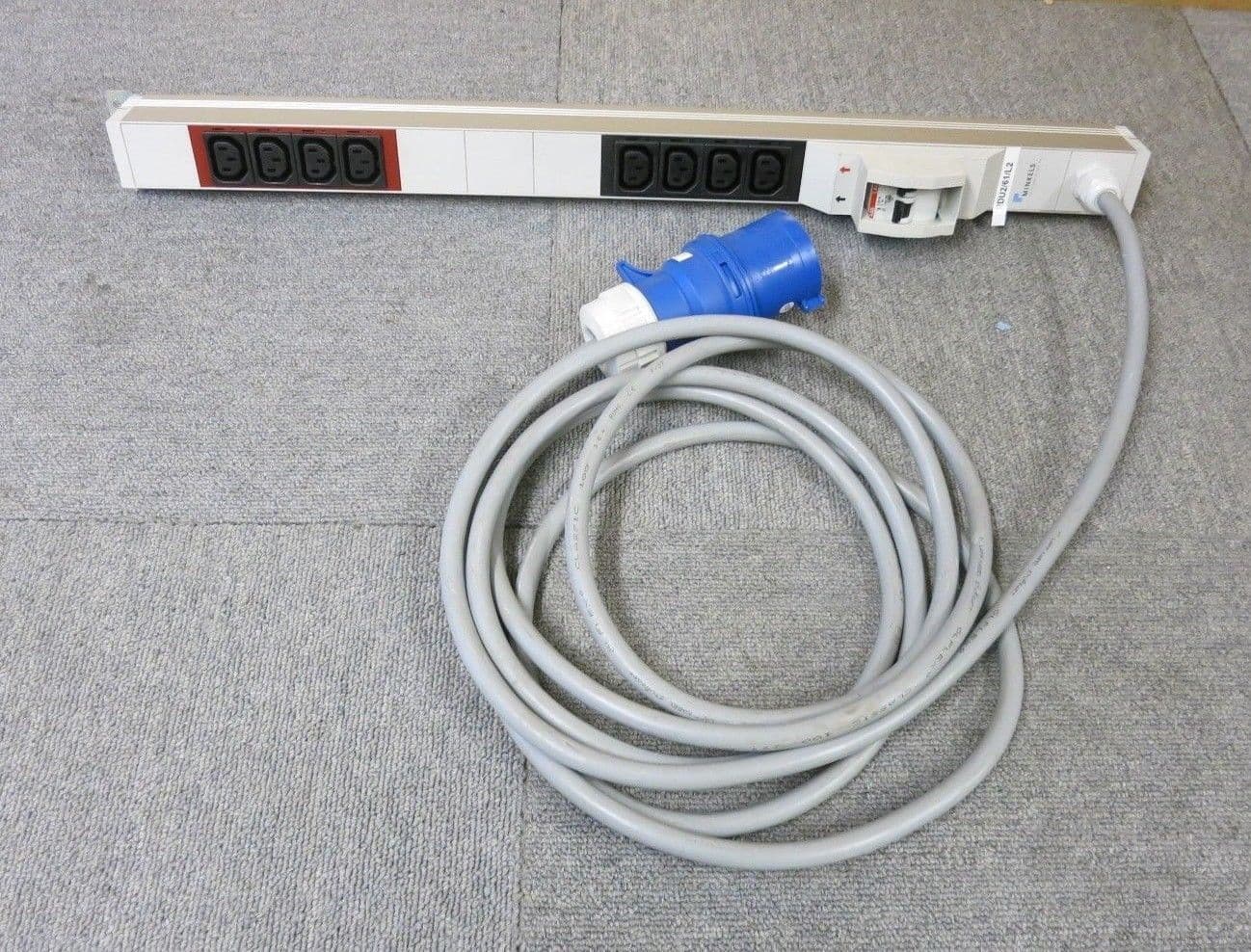 Minkels 333 3142 ALU 1HE 2xC16 8xC13 2xLS CEE 32A 250V PDU Power Strip