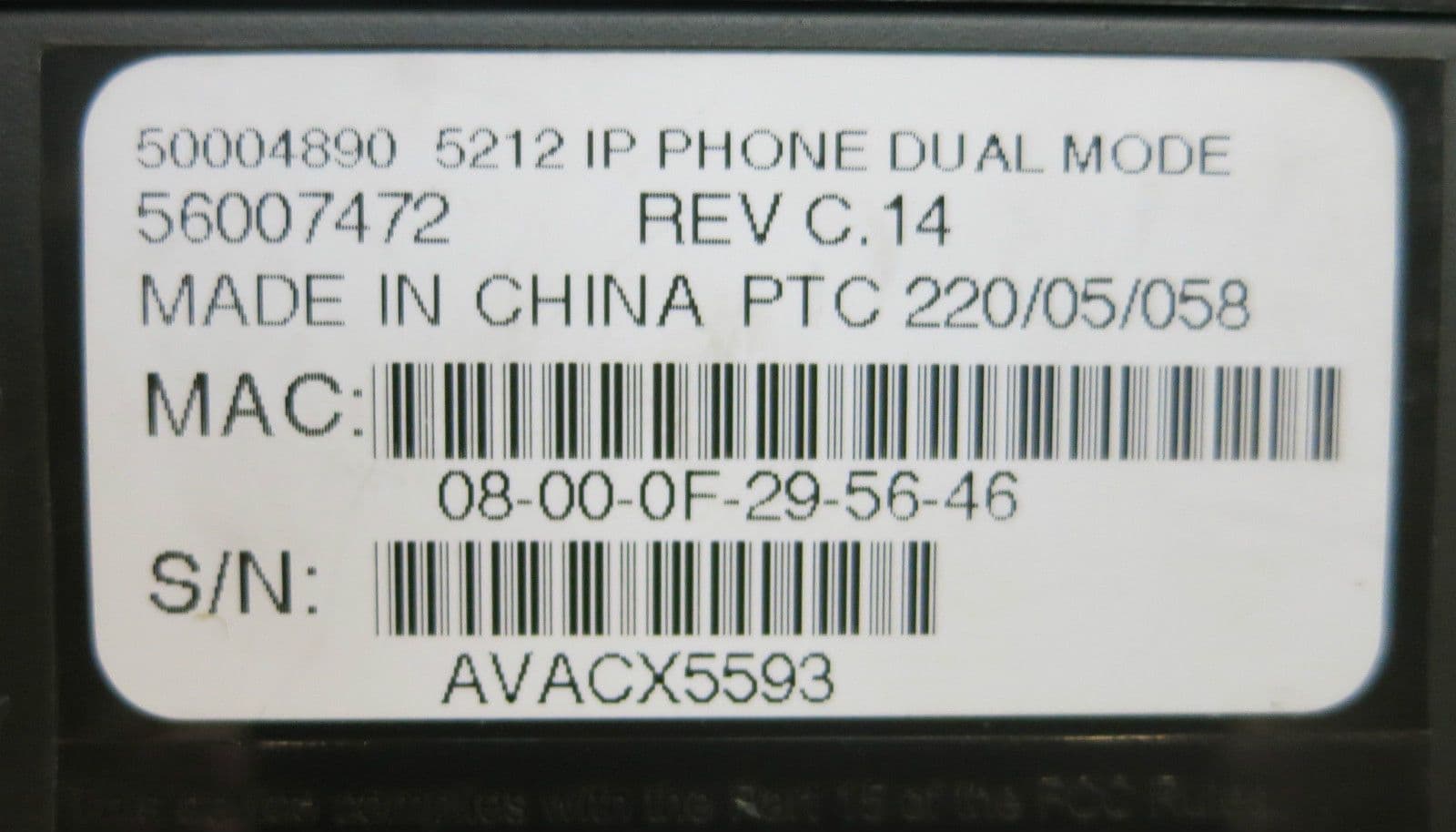 Mitel 5212 50004890 12 programmable keys Dual Mode IP VoIP Phone No ...