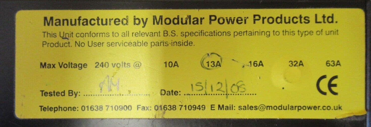 Modular Power Products 8 Way C13 Horizontal Power Distribution Unit To ...