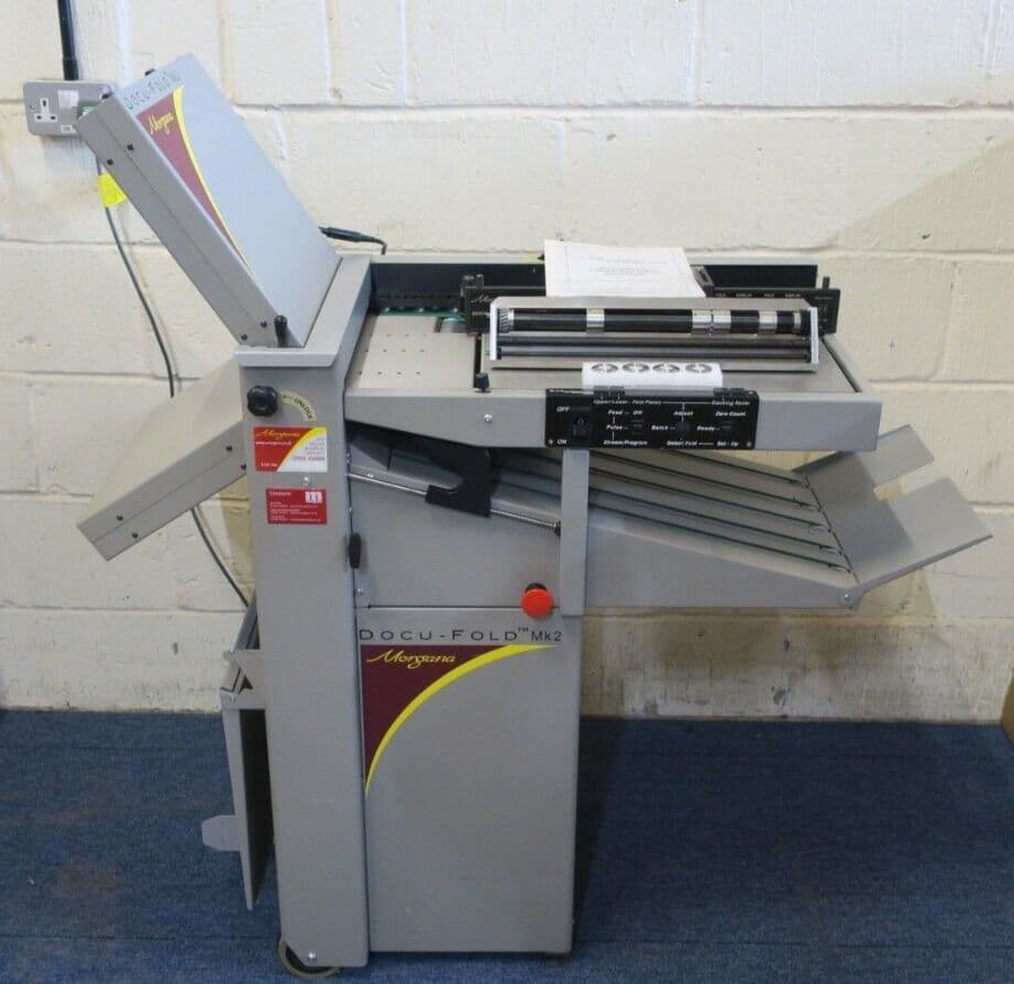 Morgana DocuFold Mk2 Vacuum Feed Paper Folder Perforating Scoring Machine