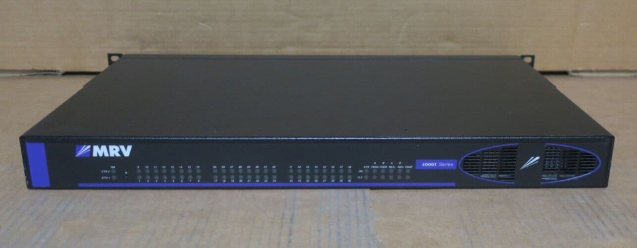 MRV 4000T Series 48-Port Console Server LX-4048T-102AC Dual AC Power Supply