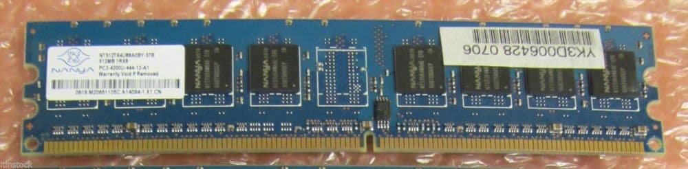 Nanya 2GB 4 x 512MB NT512T64U88A0BY-37B Memory 512MB PC2-4200 DDR2-533MHz
