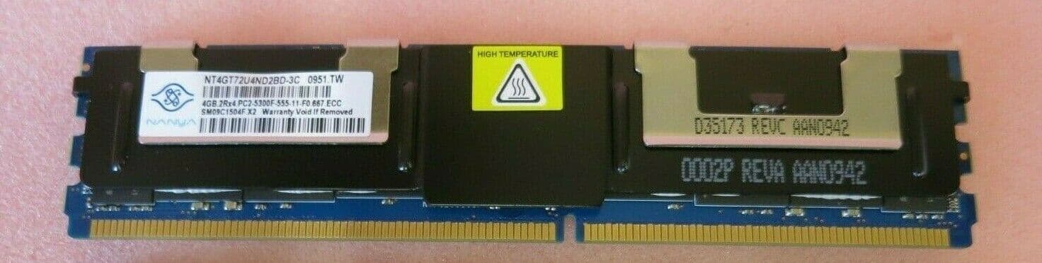 Nanya NT4GT72U4ND2BD-3C 4GB PC2-5300 DDR2-667MHz ECC CL5 240P Memory