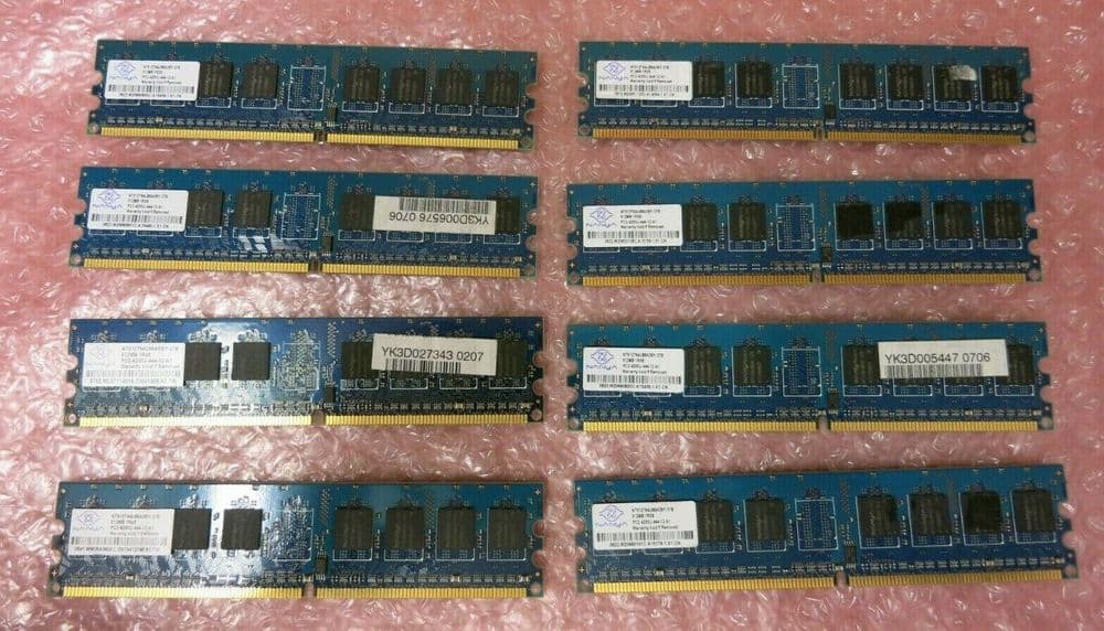Nanya NT512T64U88A0BY-37B 4GB 8x512MB PC2-4200 DDR2-non-ECC CL4 240P Memory