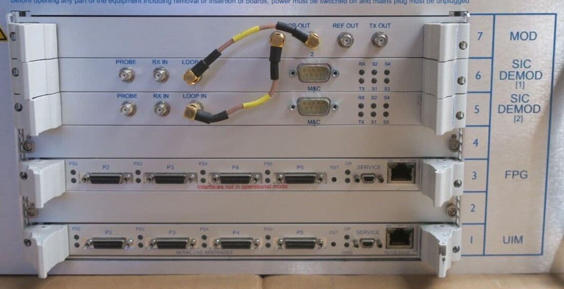 ND SatCom SkyWAN IDU 5000 Satellite Modem W/ 1x UIM 2x SIC DEMOD 2x MOD ...