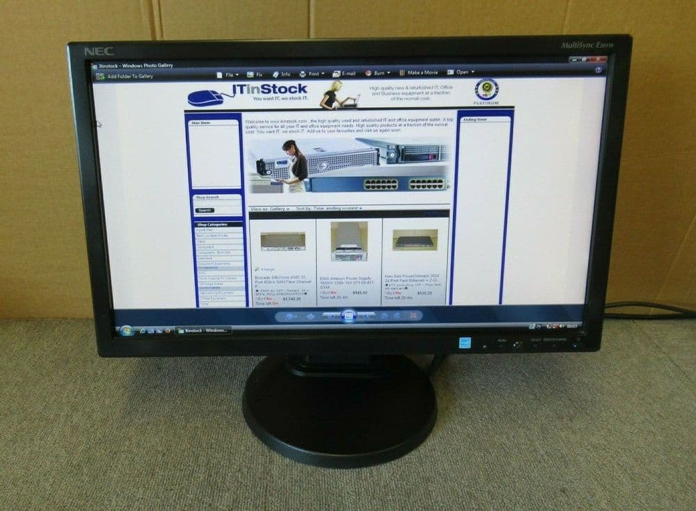 NEC MultiSync L200NX E201W-BK 20" LCD TFT LED Widescreen Mobitor DP DVI VGA