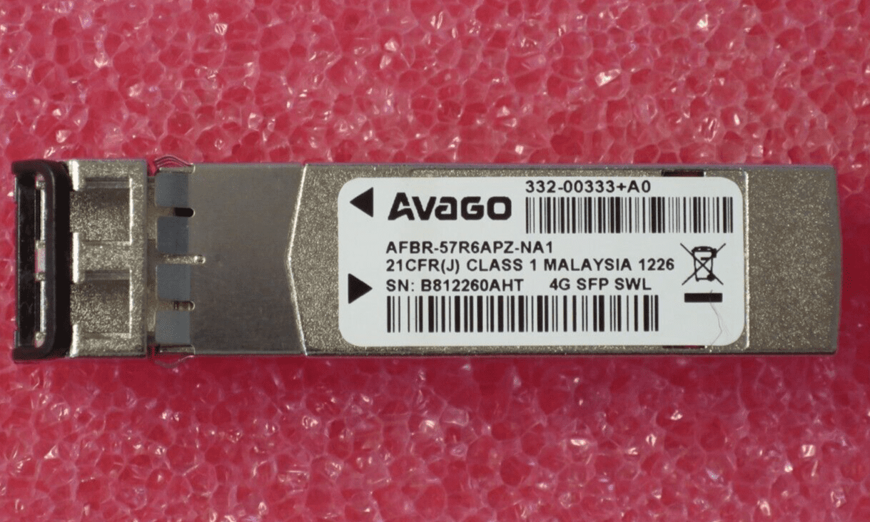 NetApp Avago 4G MMF 850nm 150m SFP Transceiver Module 332-00333 AFBR-57R6APZ-NA1