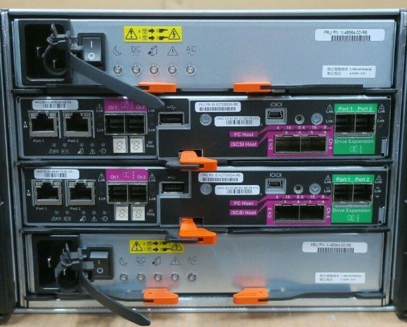 NetApp DE6600 60-Bay LFF Storage Array 60 E-X4074A 8TB 12Gb NL-SAS 480TB