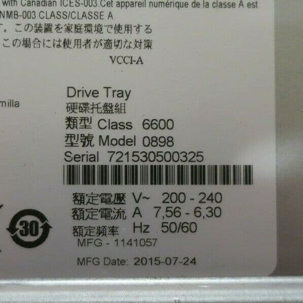 Netapp DE6600 Storage Enclosure 60x 3 5" Bays Dual Control Module I/F-4 ...