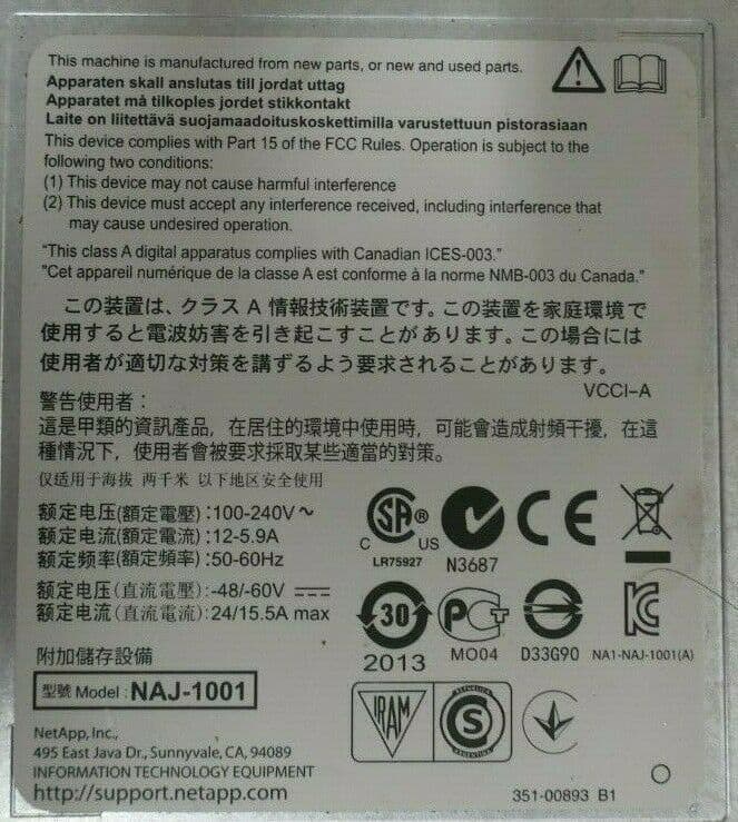 NetApp DS2246 Disk Shelf 23x 600GB Hard Drives 2x IOM6 2x 750W PSU 111 ...