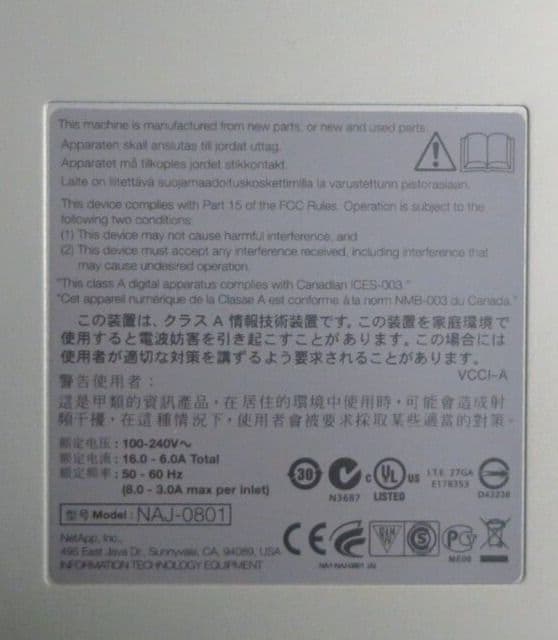 NetApp DS4243 24-Bay Disk Shelf 20x 600GB 15K SAS HDD 2x IOM3 ...