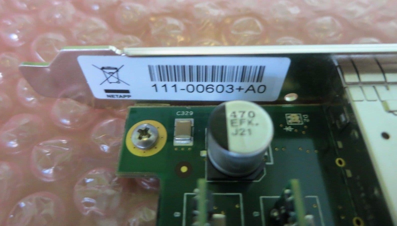 NetApp Dual Port SFP 10GBE PCIe 111-00603-A0 PCI-E X8 NETWORK Interface ...