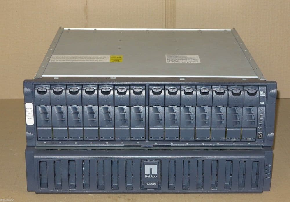 NetApp FAS2020 Filer iSCSI Storage Array Cluster DS14 Mk4 Storage Array 6 3TB