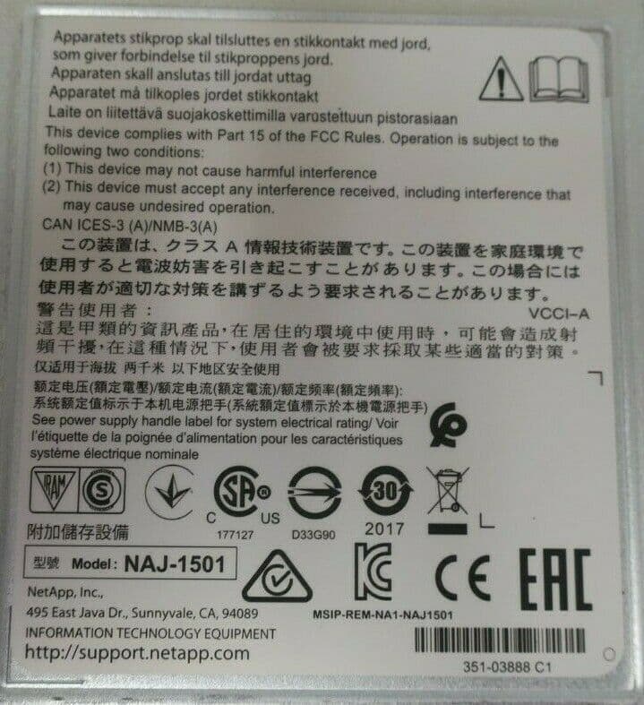 NetApp FAS2650 NAJ-1501 24x 1 8TB 2 5" HDD 2x Controller Hybrid Storage ...