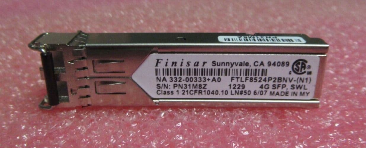 NetApp Finisar 4Gb/s SWL SFP Transceiver Module 332-00333 FTLF8524P2BNV- N1