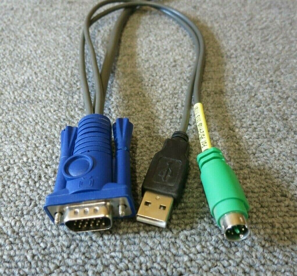 NetDirector USB / PS/2 VGA 15 Pin Male To Male KVM Switch Cable 6FT