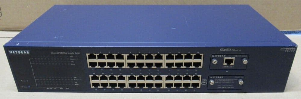 Netgear FS750 48-Port 10/100 Fast Ethernet Switch with Gigabit Module