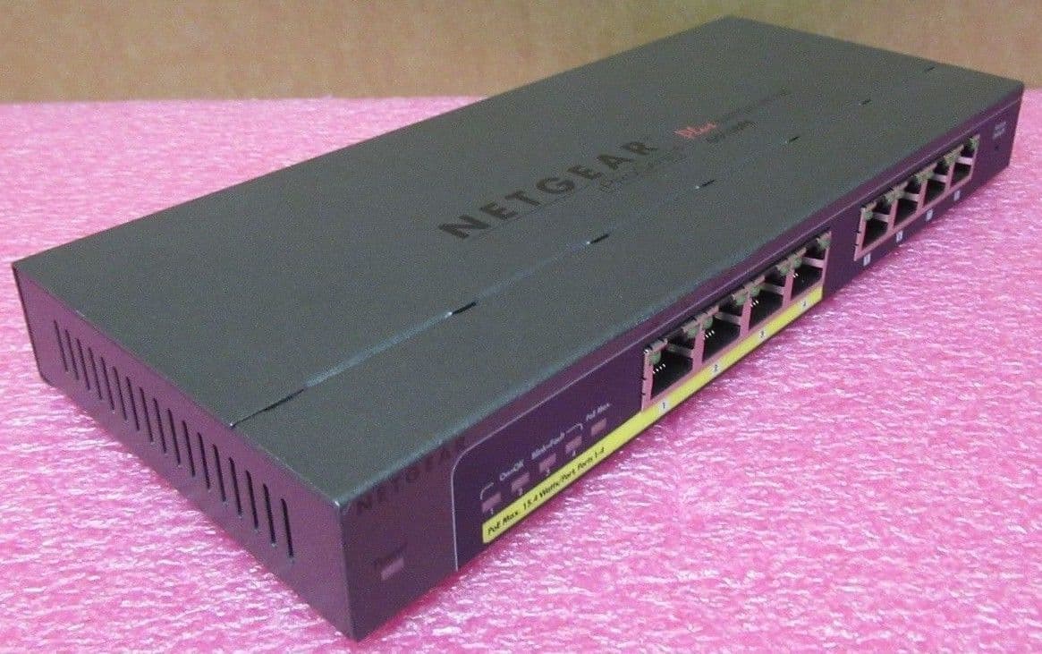 Netgear GS108PE ProSafe Plus 8x Port Managed Gigabit Switch 4x PoE Port ...