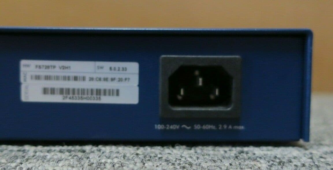 Netgear Prosafe FS728TP 24 Port Fast Ethernet Port PoE Network ...