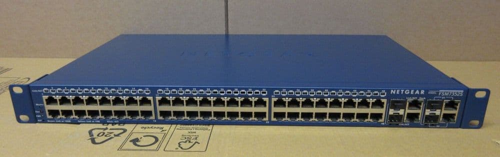 Netgear ProSafe FSM7352S 48-Port 10/100 RJ-45 4-Port 1G SFP Combo ...