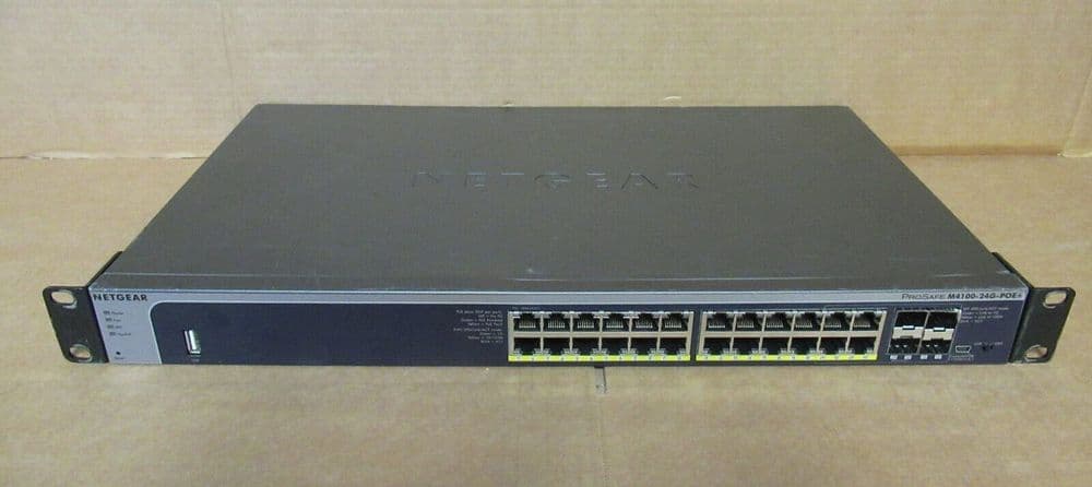 Netgear ProSAFE M4100-24G-POE 24-Port Gigabit Layer 2 GbE PoE Switch ...