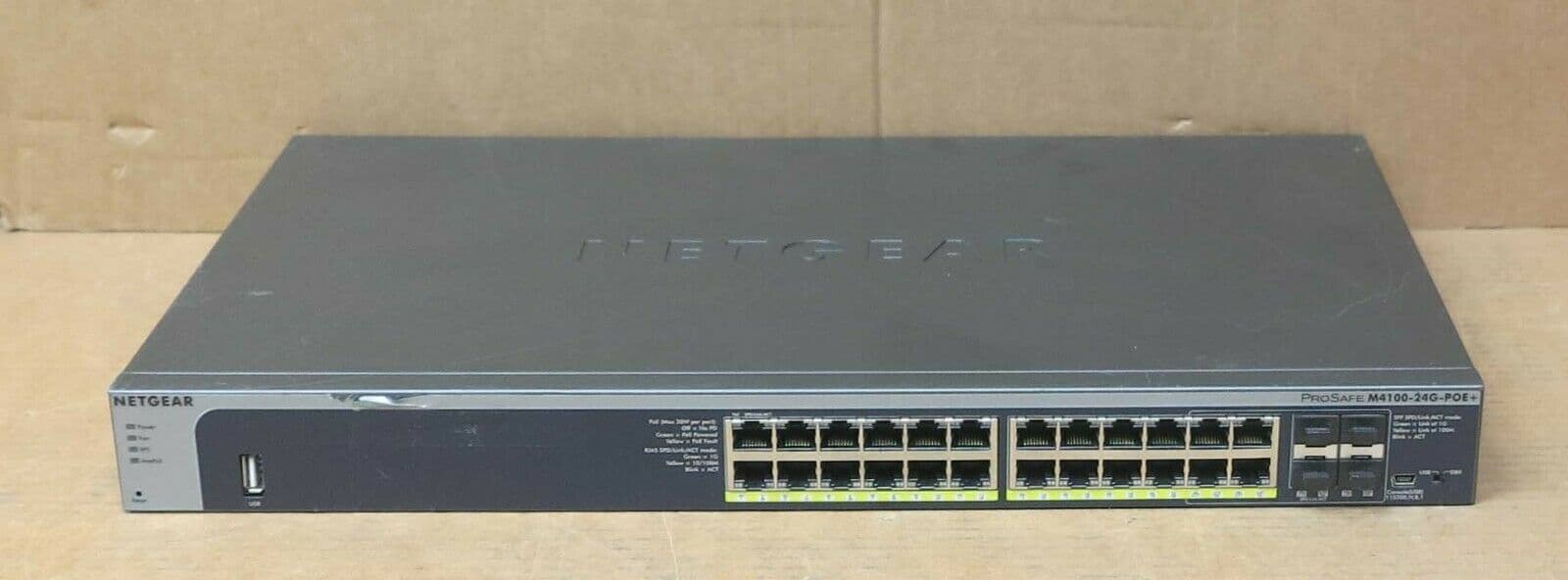 Netgear ProSAFE M4100-24G-POE 24-Port Layer 2 GbE PoE Switch GSM7224P