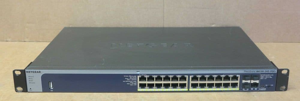Netgear ProSAFE M4100-24G-POE 24-Port Layer 2 GbE PoE Switch GSM7224P Ears