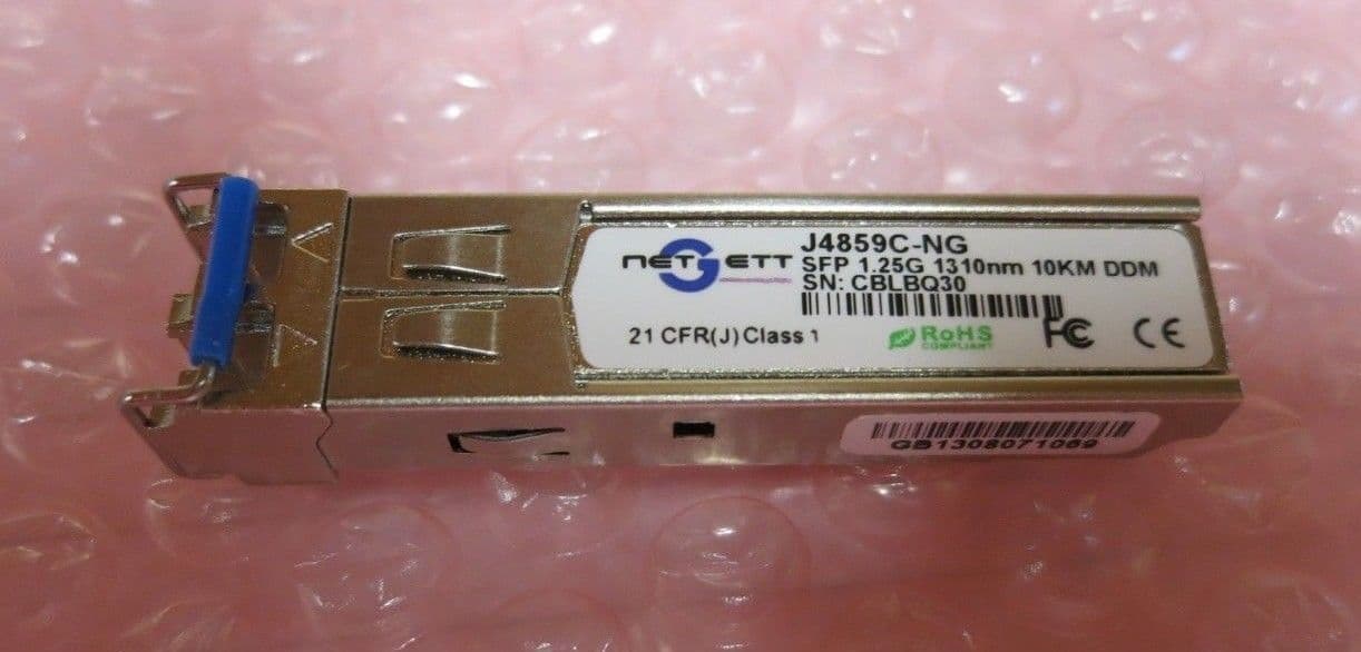 Netgett J4859C-NG 1 25G 1310nm 10KM SFP Singlemode LC Transceiver Module