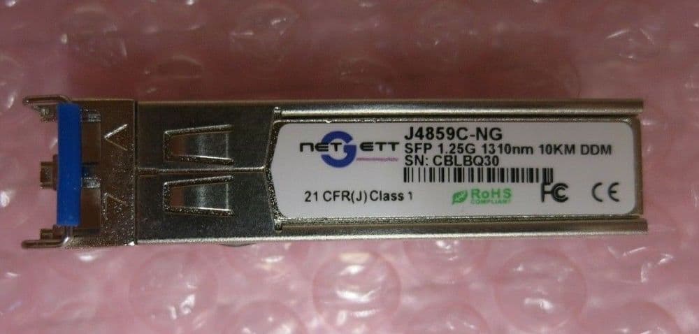 Netgett J4859C-NG 1 25G 1310nm 10KM SFP Singlemode LC Transceiver Module