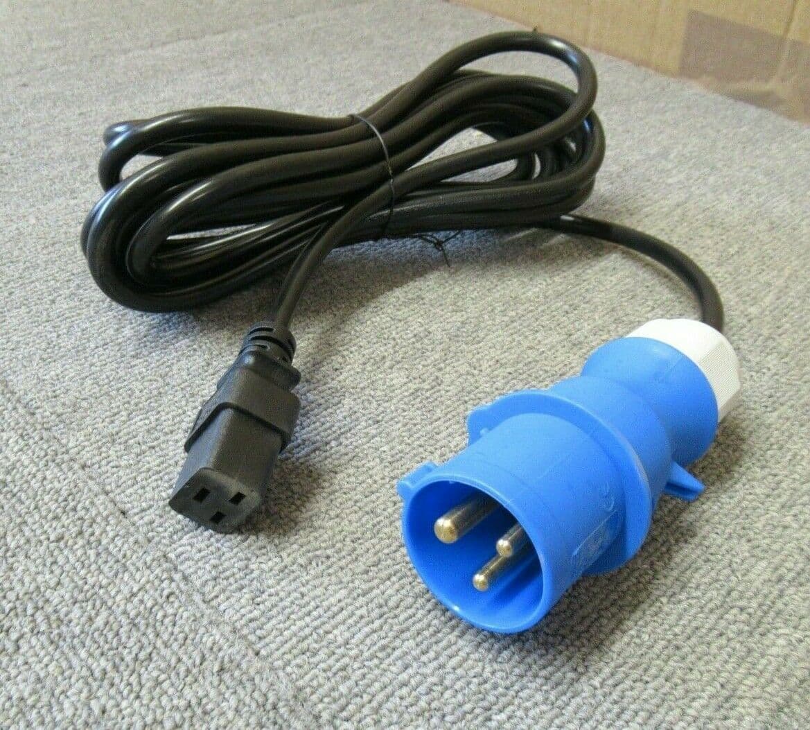 New 16A 5M 16FT Power Cable / Power Cord Black IEC-309 To C19 Female