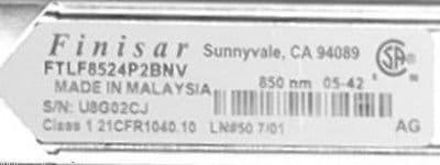 NEW 4 x FINISAR FTLF8524P2BNV Fibre Optic 4Gb/s 850nm SFP Transceiver ...