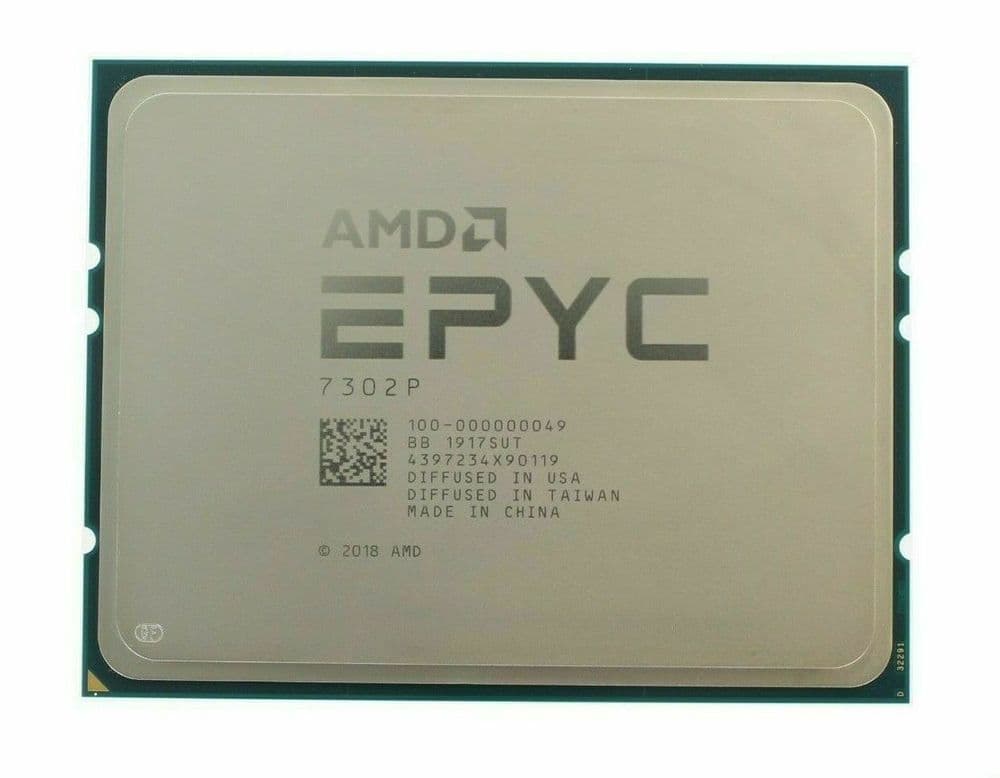 NEW AMD EPYC 7302P 16-Core 3 0GHZ 128MB Cache Server Processor CPU 100-000000049