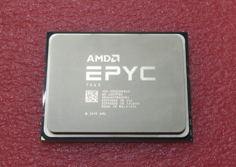 NEW AMD EPYC 7443 24-Core 2 85GHz 128MB L3 Cache SP3 CPU Processor 100-000000340