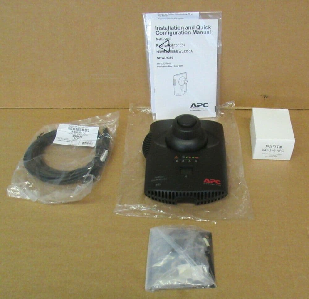 NEW APC NBWL0355A NetBotz Room Monitor 355 Environmental Camera Sensor Kit