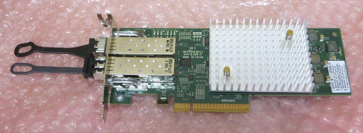 New Brocade 18602 Dual Port 2x 16GB SFP Host Bus Adapter HBA PCI-E 80 ...