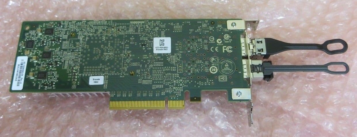 New Brocade 18602 Dual Port 2x 16GB SFP Host Bus Adapter HBA PCI-E 80 ...