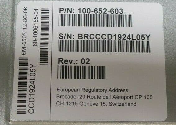 NEW Brocade EMC 6505 DS-6505B 16Gb FC SFP Switch 12-Ports Active 80 ...