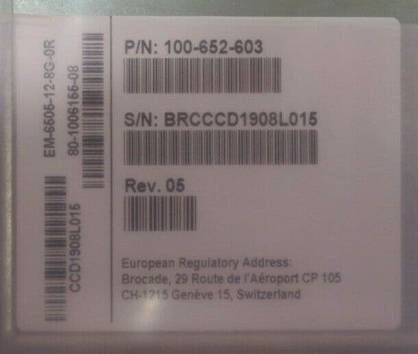 NEW Brocade EMC 6505 DS-6505B 16Gb FC SFP Switch 12x Active Ports 80 ...