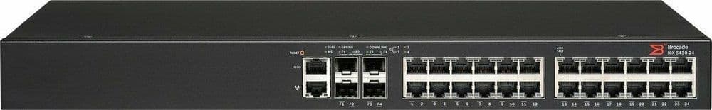 New Brocade ICX6430-24 EM-ICX6430-24 24Port Gigabit Ethernet 4X1 GbE ...